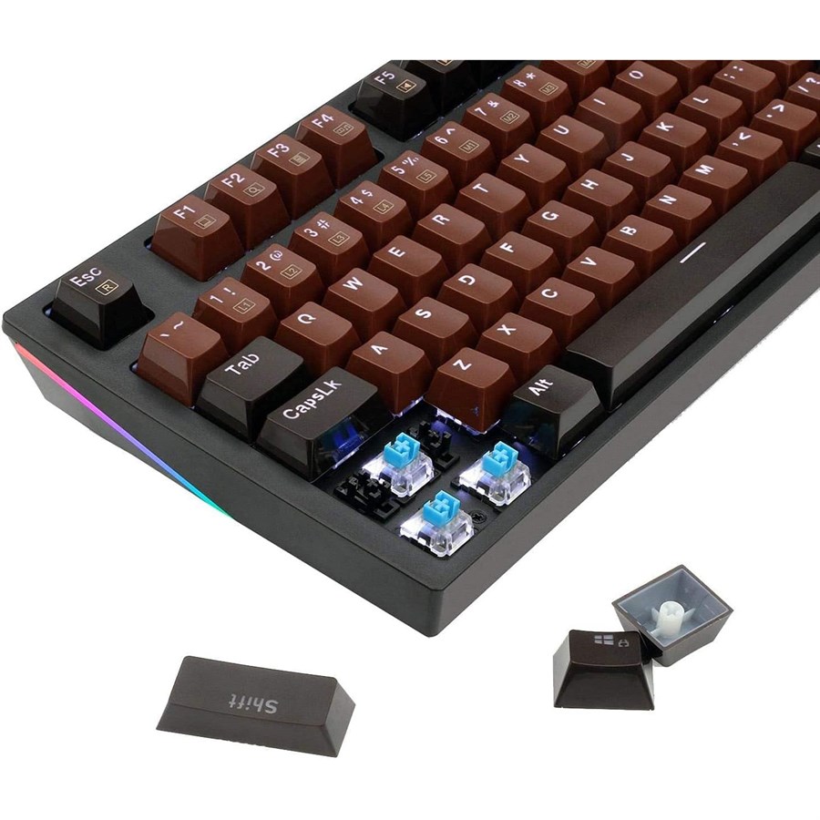 Redragon AMSA K592 Mechanical Gaming Wired Keyboard - Light Brown - V ...